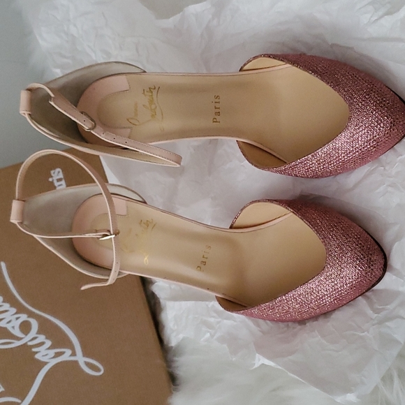 Christian Louboutin | Shoes | Barbie Christian Louboutin Pink Glitter ...